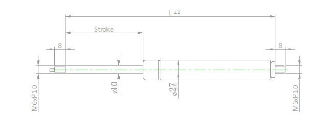 Rigid Locking Gas Spring with vertical mounting - Gastac-Gas Springs ...