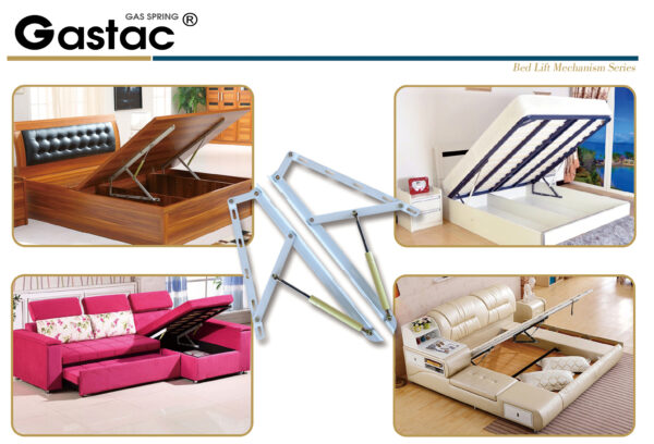 Ottoman Bed Gas Strut Hinge Mechanism - Gastac