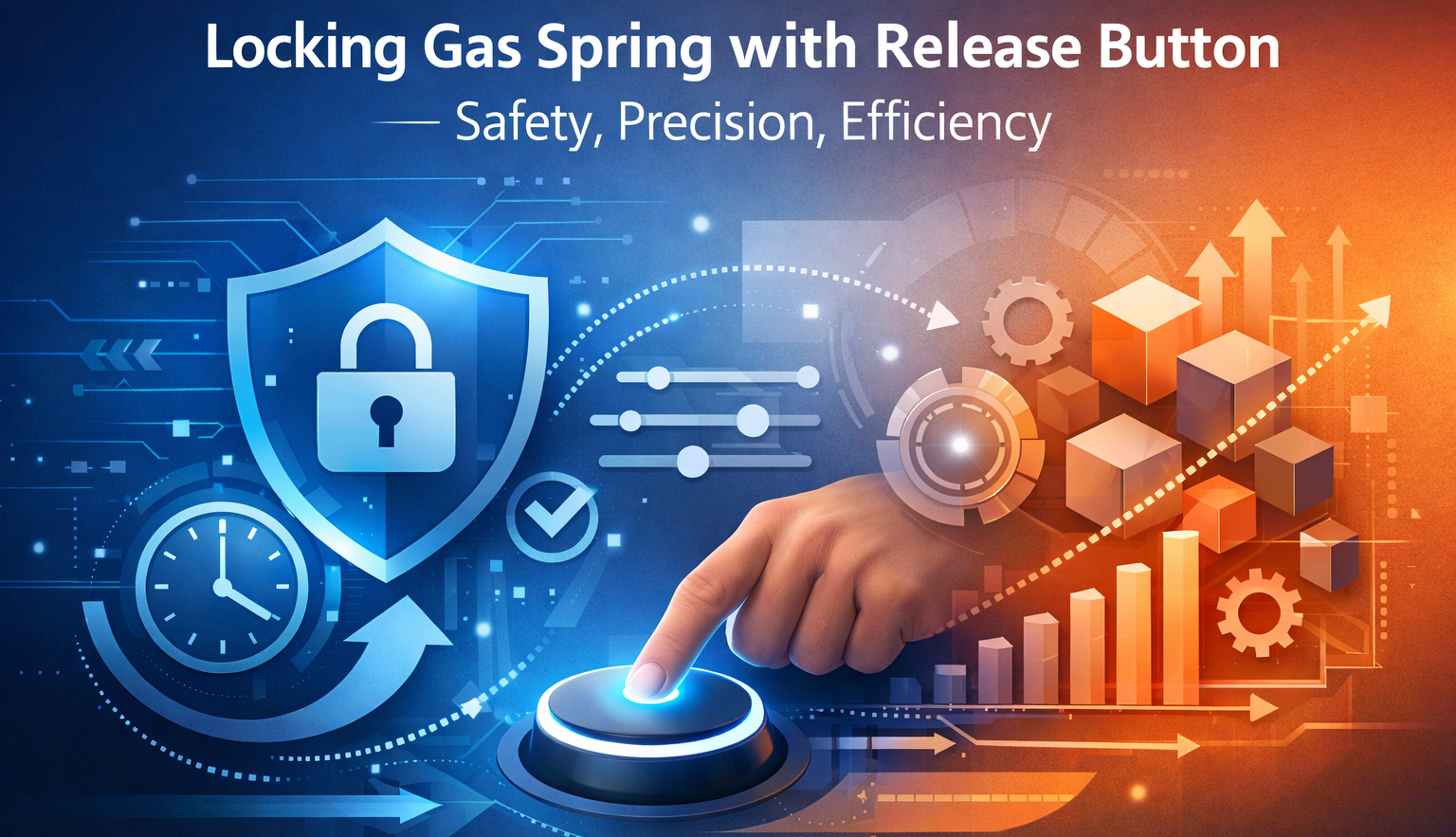 Easy Adjustment Using Locking Gas Spring with Release Button